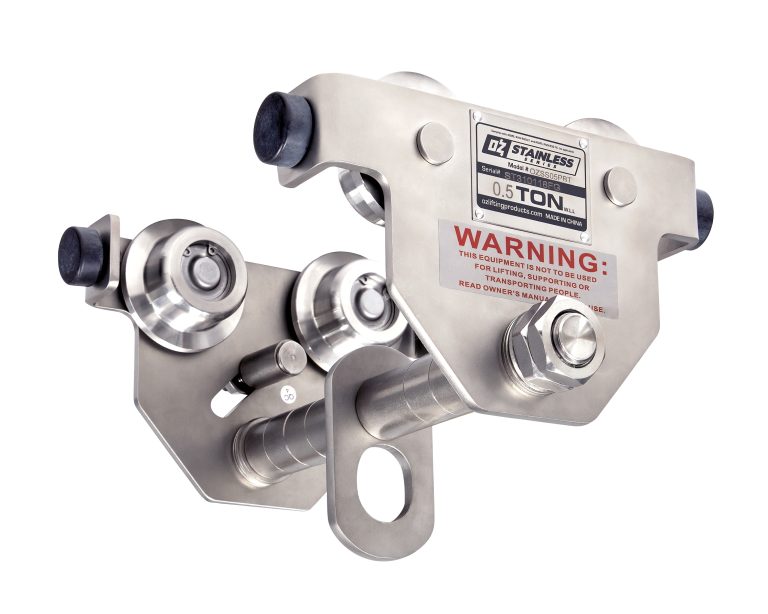 .5 T Stainless Steel Push Beam Trolley | OZ Lifting Products